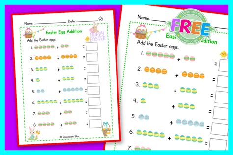 Easter Egg Addition Worksheet Classroom Star Worksheets