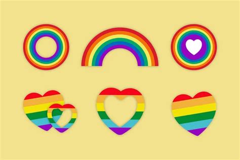 Pride Month colección de elementos gráficos Icono del logotipo del