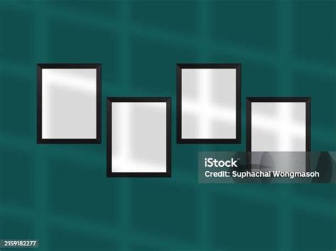 Blank Mockup Photo Minimal With Soft Shadows And Light Overlay As