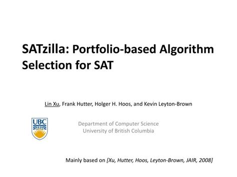ppt satzilla portfolio based algorithm selection for sat powerpoint