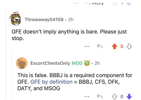 A Mod Over At Escortclientsonly Says Bare Is A Required Component Of Gfe What Are Your Thought