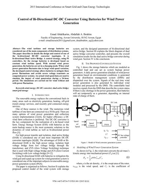 Control Of Bi Directional Dc Dc Converter Using Batteries For Wind