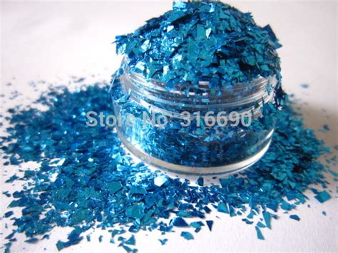 Solvent Resistant Blue Flake Glitter Nails Vicedeal