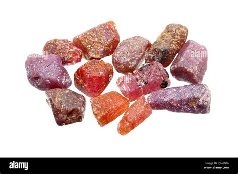 Natural Rough Uncut Various Color Ruby From Red Orange Pink Purple