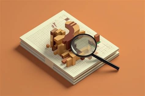 Business Document Under Magnifying Glass 3d Render Style Ai Generated Premium Ai Generated Image