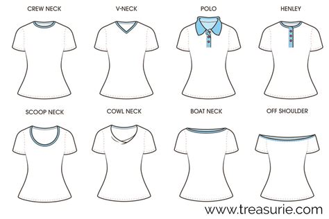 Types Of T Shirts Necks Fits Lengths Decorations Treasurie