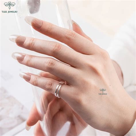 Nhẫn Bạc Tlee Trơn Hai Tầng Mở đeo Ngón út Tlee Jewelry A0234 Shopee Việt Nam