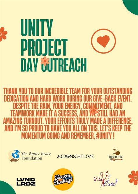 Unity Project Outreach The Walter Bruce Foundation