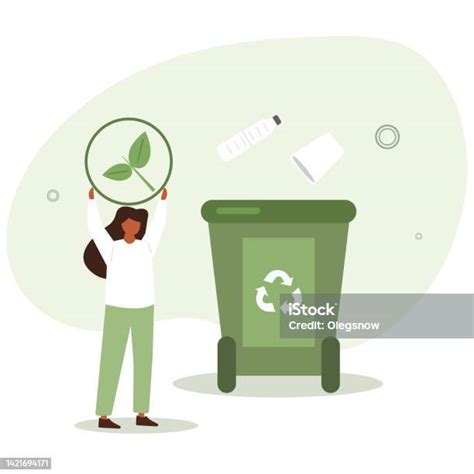 Collecting Plastic Trash Into Recycling Garbage Bin向量圖形及更多乾淨圖片 Istock