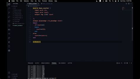 4 Bit Down Counter Using Only One Module In Verilog Hdl Along With A