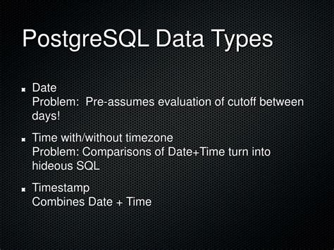Ppt Postgresql And Temporal Data Powerpoint Presentation Free Download