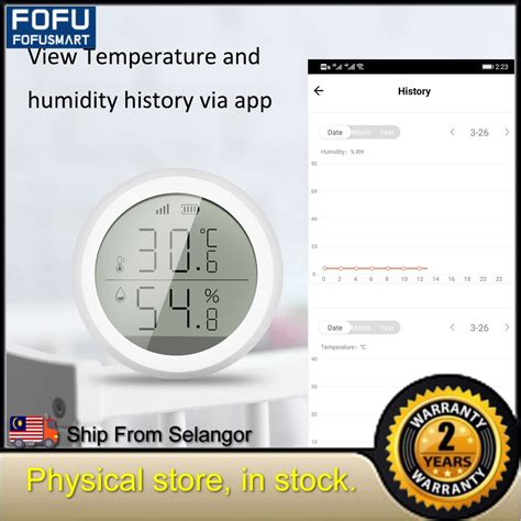 Tuya Zigbee Smart Home Temperature And Humidity Sensor With Led Screen