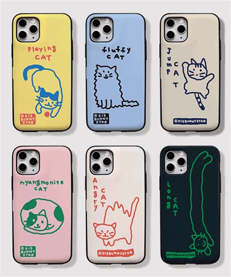 냥이로그 도어 범퍼 케이스 카드수납 카드 케이스 범퍼 마그네틱 보호 자석 고양이 귀여운 에이블리