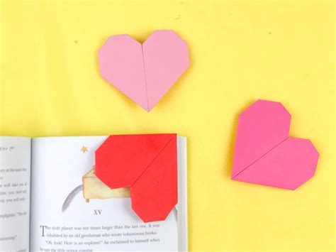 How To Make An Easy Origami Heart Bookmark For Valentines Day