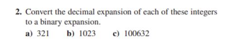 Solved 2 Convert The Decimal Expansion Of Each Of These
