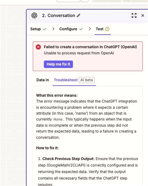 Failed To Create A Conversation In Chatgpt Openai Unable To Process Request From Openai