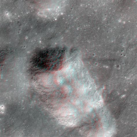 Nac Anaglyph Secondary Crater In Mare Australe Lunar Reconnaissance