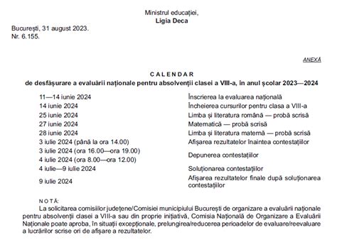 Evaluarea Națională începe în data de iunie Calendarul examenului pentru elevii de