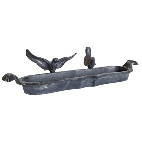 Bain à Oiseaux Mangeoire a Oiseau Abreuvoir Jardinière Bain d Oiseau Vide Poche en Fonte Patinée