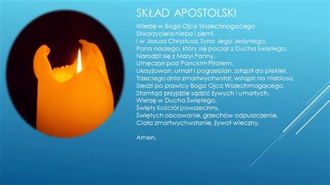 Skład Apostolski Wierzę w Boga Ojca YouTube