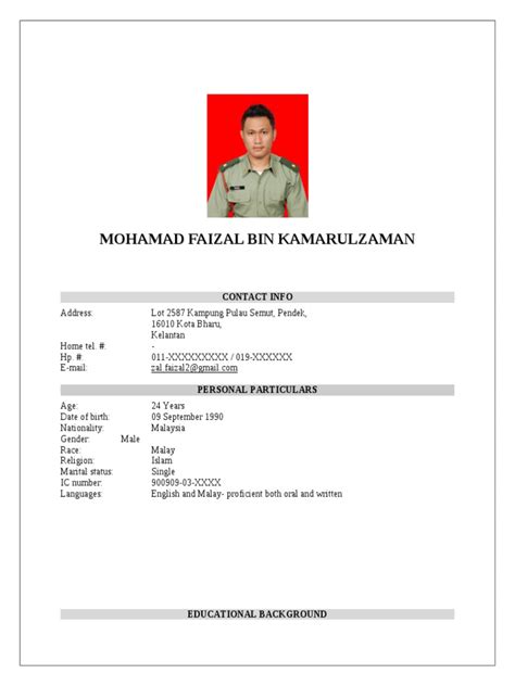 Detail Contoh Cv Lengkap Koleksi Nomer 37