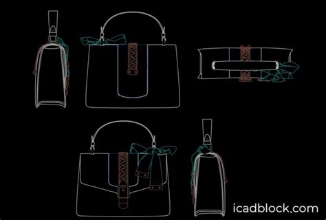 Bag Cad Block Collection In Plan And Elevation Icadblock