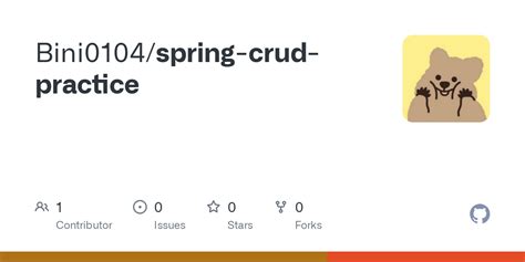 Github Bini Spring Crud Practice