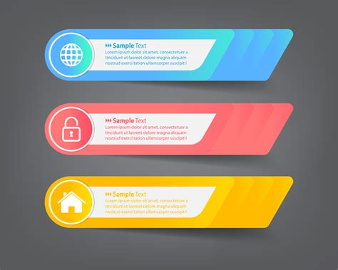 Modern Text Box Template Banner Infographics Vector Art At
