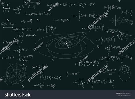 Physical Formulas Mathematics Physics Scientific Concepts Stock Vector