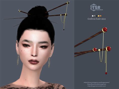 Asian Hair Sticks For Sims 4 Anto Inspired Hairstyle