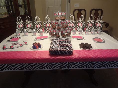 Zebra Print Spa Party Birthday Party Ideas Photo 13 Of 15 Catch My
