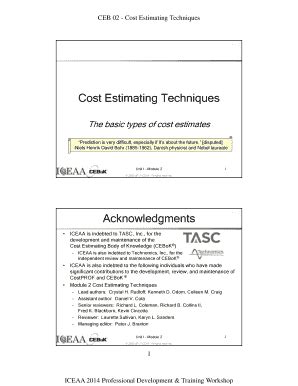 Estimation Techniques Fill And Sign Printable Template Online