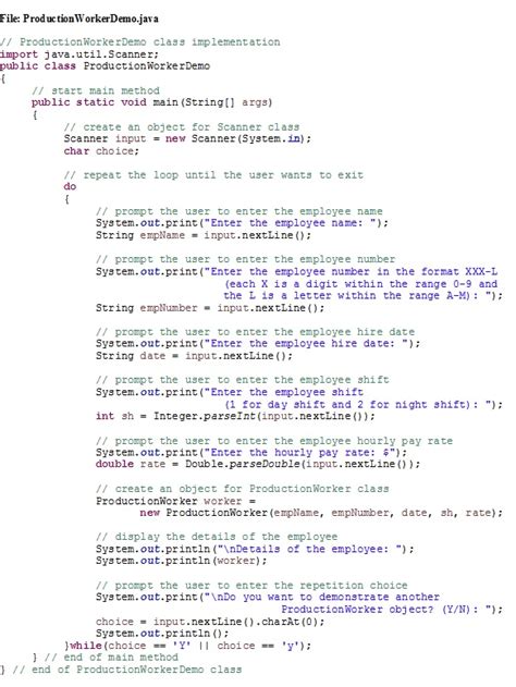 design a class named employee the class should keep the get 4