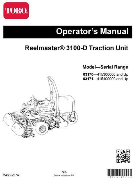 Toro Reelmaster 3100 D Operators Manual Pdf Download Manualslib