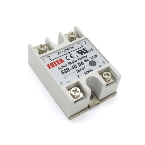 ᐉ Однофазное твердотельное реле SSR-40DA 40А DC-AC 24-380В • Купить в ...