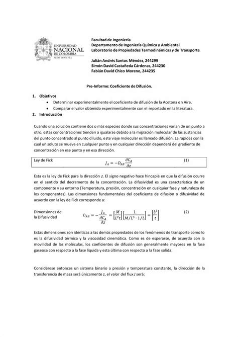 PDF Coeficiente De Difusion DOKUMEN TIPS