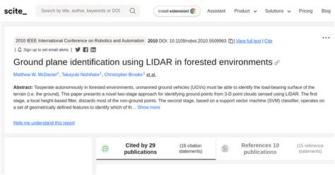 Ground Plane Identification Using Lidar In Forested Environments