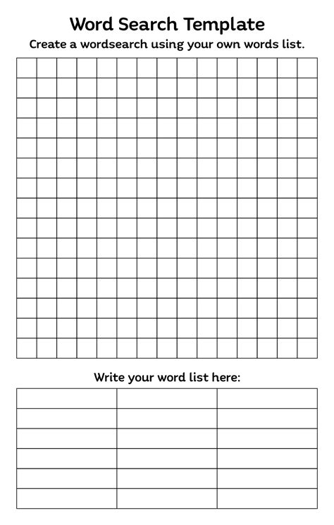 Make My Own Wordsearch