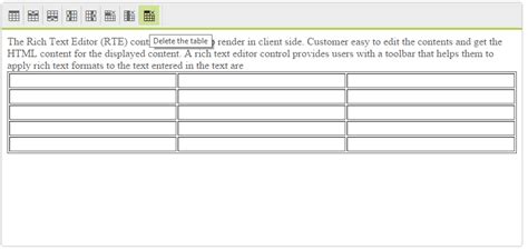 Working With Tables In Aspnet Web Forms Richtexteditor Syncfusion