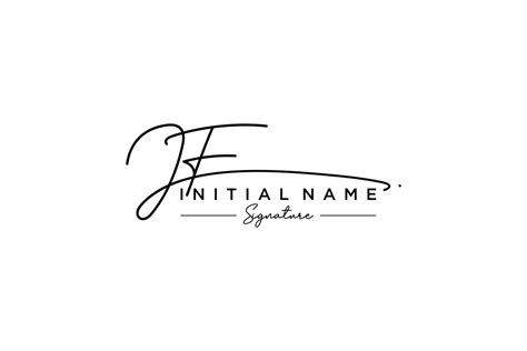 Initial Jf Signature Logo Template Vector Hand Drawn Calligraphy