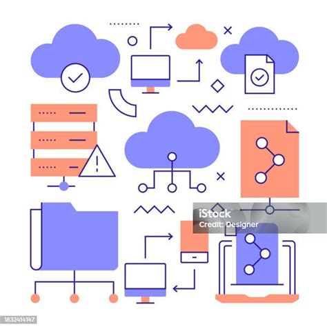 Teknologi Cloud Desain Banner Terkait Untuk Halaman Web Headline Brosur