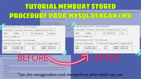 Tutorial Membuat Stored Procedure Pada Mysql Dengan Cmd Youtube