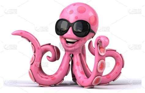 可爱的卡通章鱼