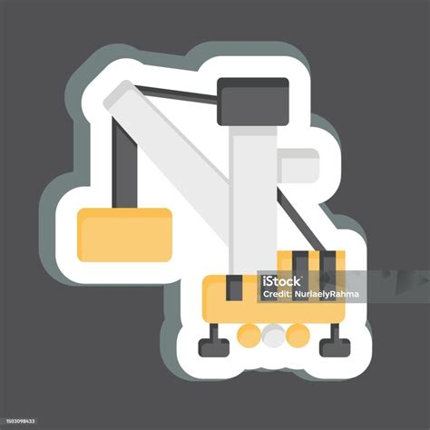 스티커 하버 크레인 건설 차량 기호와 관련이 있습니다 심플한 디자인 편집 가능 간단한 그림 개체 그룹에 대한 스톡 벡터 아트 및 기타 이미지 Istock