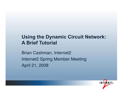 PDF Using The Dynamic Circuit Network A Brief Tutorial DOKUMEN TIPS
