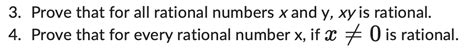 solved 3 prove that for all rational numbers x and y xy is