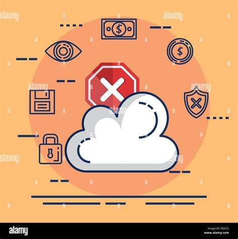 Data Center Security With Cloud Computing Vector Illustration Design Stock Vector Image And Art