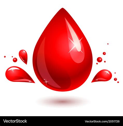 Blood Drop Red Royalty Free Vector Image Vectorstock