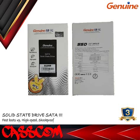 Jual SSD Genuine 512GB Sata 3 Solid State Drive 3D Nand 512 GB 2 5