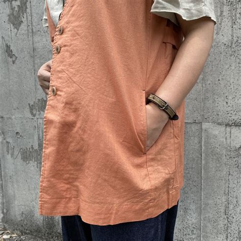 【le Ciel】麻平織りバックベルトベスト リネン服と暮らしの雑貨麻と木と・・・
